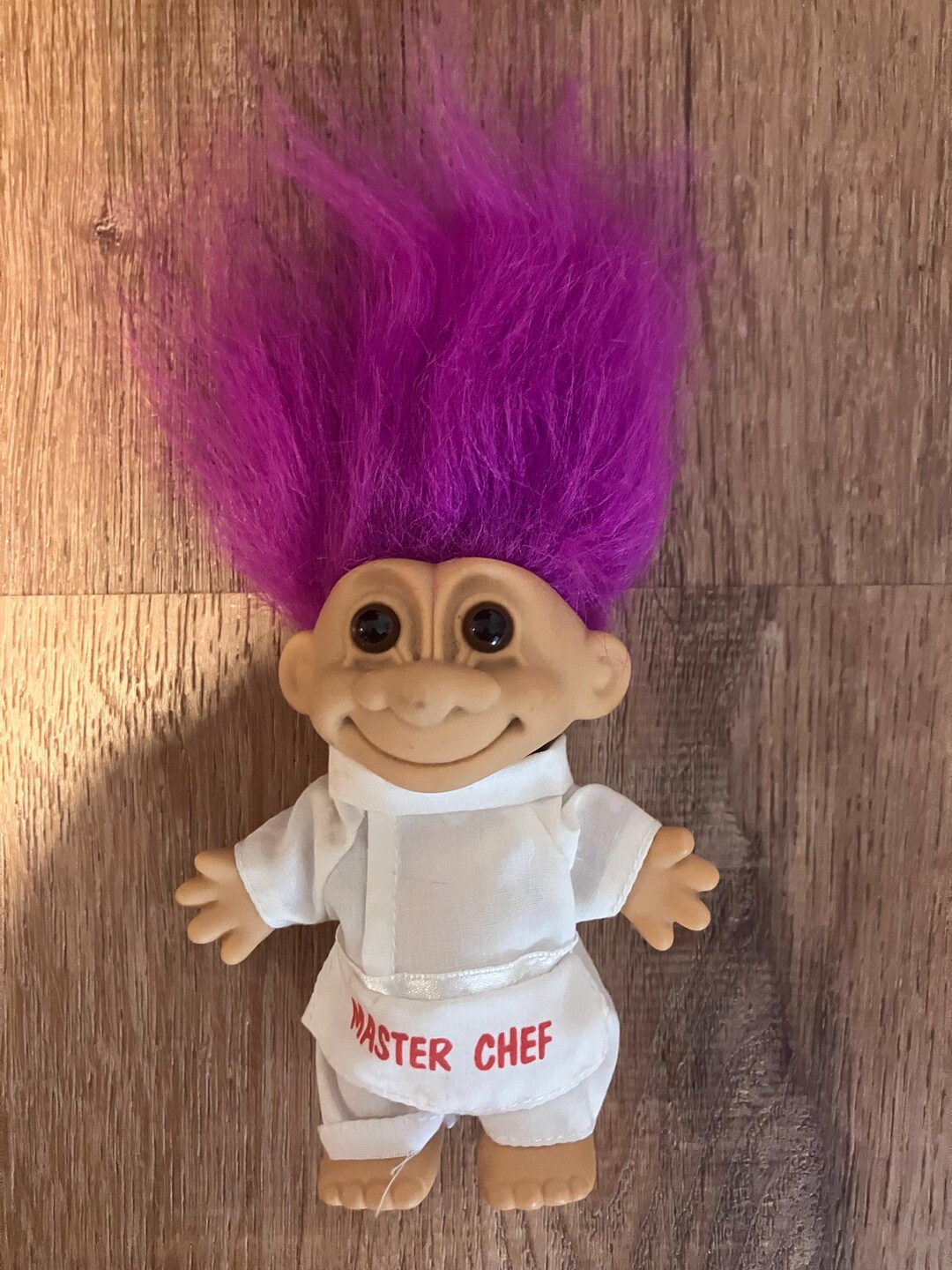 Master Chef Troll Vintage Russ Troll Pink Hair Amber Eyes 5” GUC - Etsy
