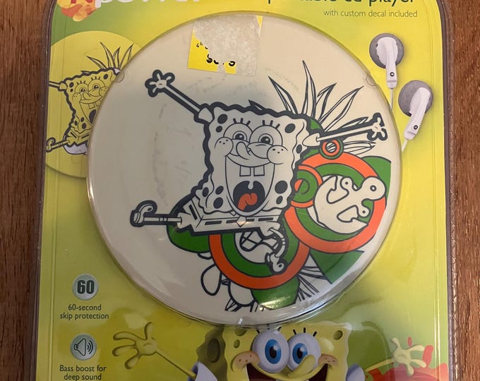 Nickelodeon Spongebob Squarepants Npower Portable CD Player NIB - Etsy