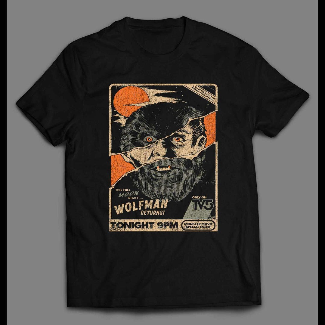 The Wolfman Returns Poster Halloween Shirt - Etsy