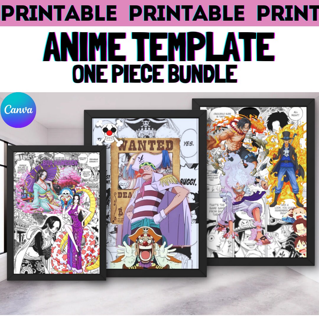 Anime Wall Art Anime Bundle Onepiece Wall Art - Etsy