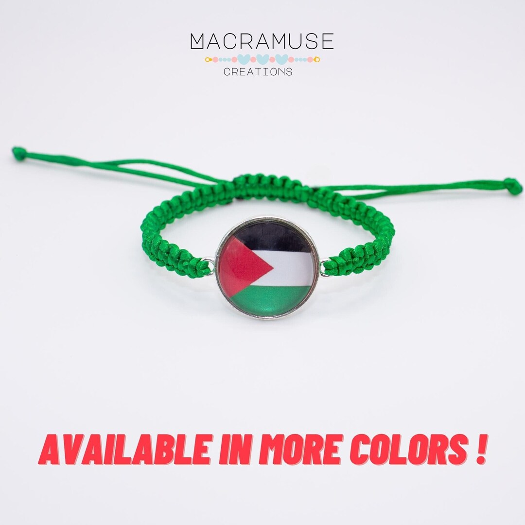 Palestine Flag Adjustable Bracelet Handmade Supporting Palestinians ...