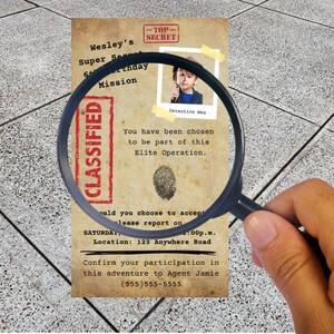 Detective/spy Birthday Invitation for Kids - Etsy