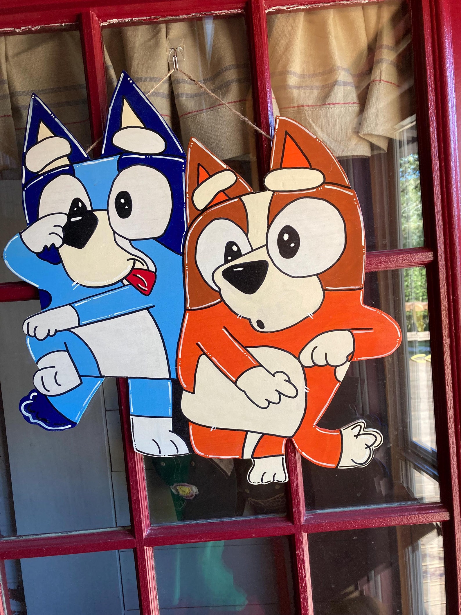 Bluey & Bingo Door or Wall Hanger - Etsy
