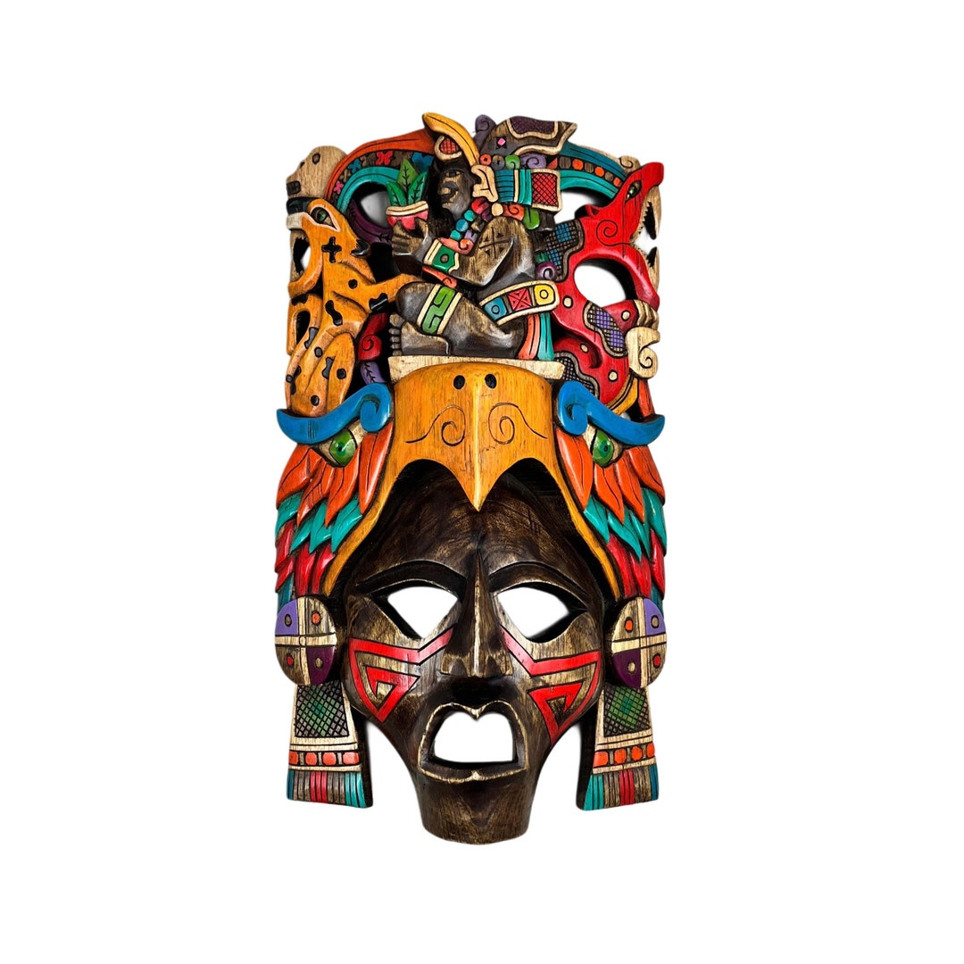 Mayan Wooden Mask - Etsy