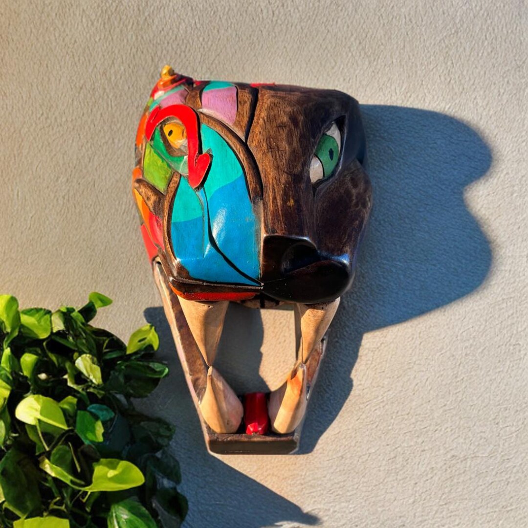 Balam-kan Mayan Art, Hand Carved by Mexican Artisans, 3D Wood Carving ...