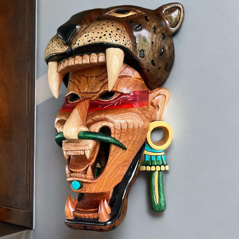 Jaguar Warrior Maya Mask. - Etsy