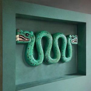 Double-headed Serpent, Mayan and Aztec Culture, Mexican Art, 3D Carving ...