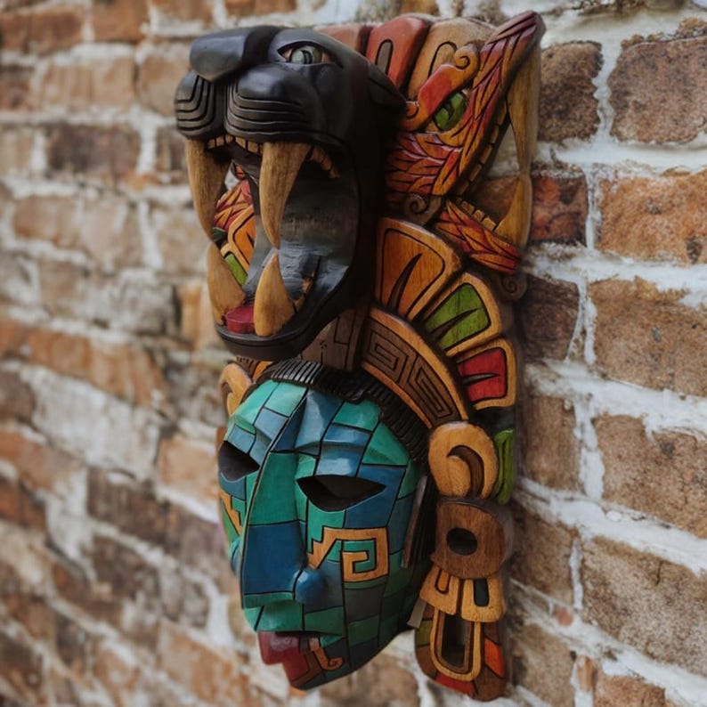 Wooden Mask, Aztec Culture, Mayan Culture, Mexican Art, Mayan Calendar ...