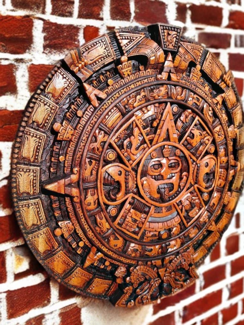 Handmade Cedar Wood Aztec Calendar Wall Art (16 Inches) - Etsy