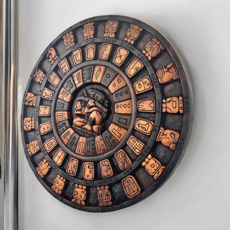 Cedar Wood Mayan Calendar Wall Art: 20-inch Mexican Decor - Etsy