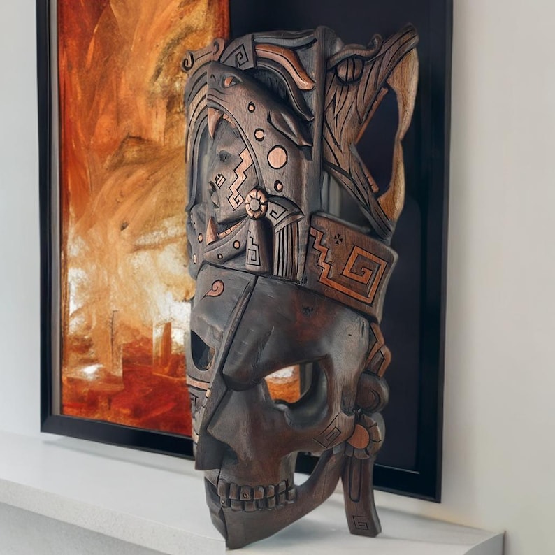 Wooden Mask, Aztec Culture, Mayan Culture, Mexican Art, Mayan Calendar ...