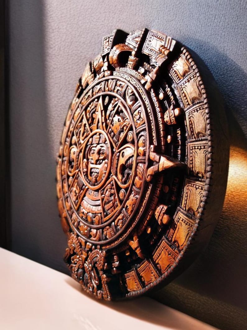 Handmade Cedar Wood Aztec Calendar Wall Art (16 Inches) - Etsy