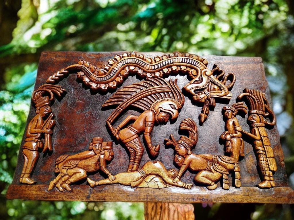 Handmade Mayan Art. the Sacrifice - Etsy