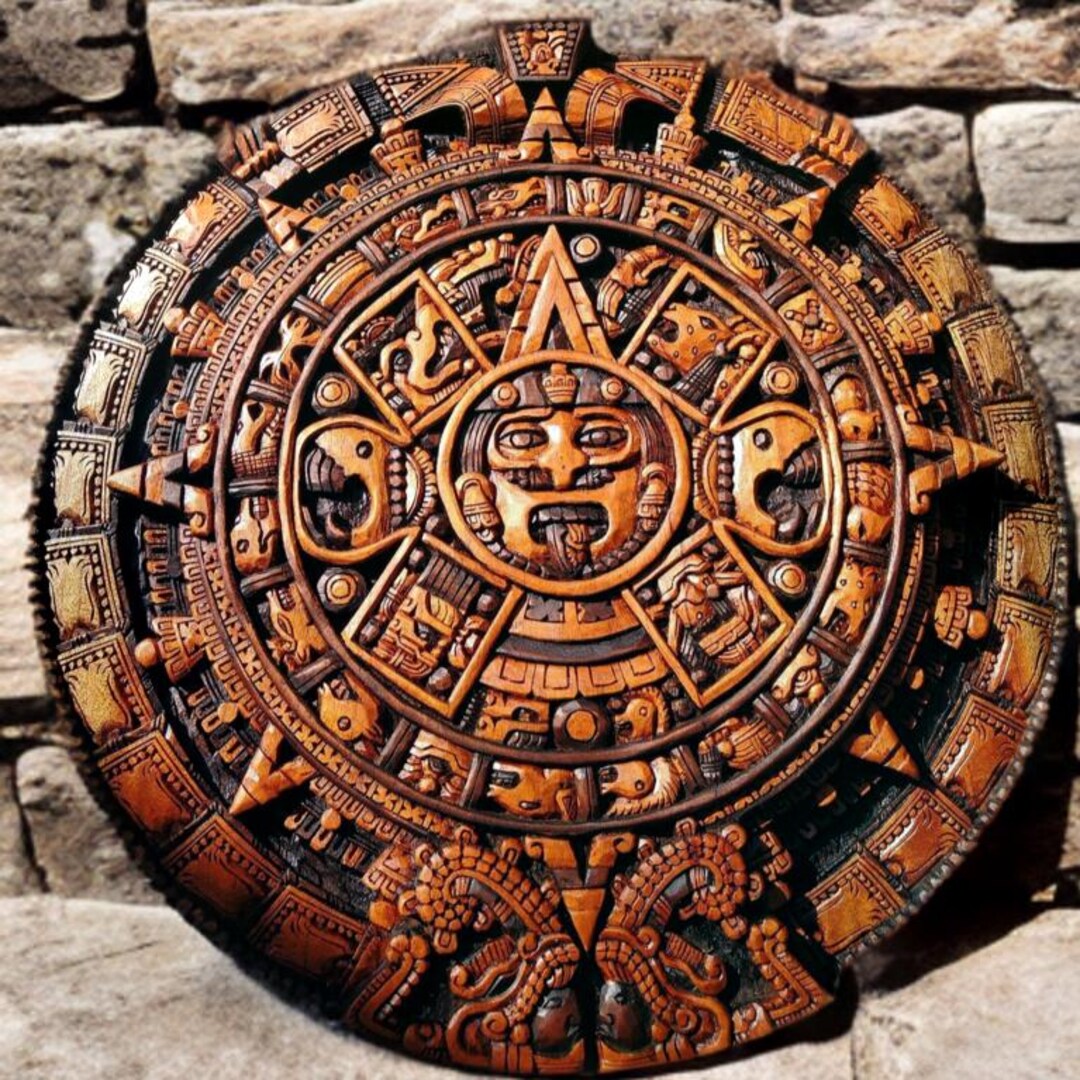 Handmade Cedar Wood Aztec Calendar Wall Art (16 Inches) - Etsy
