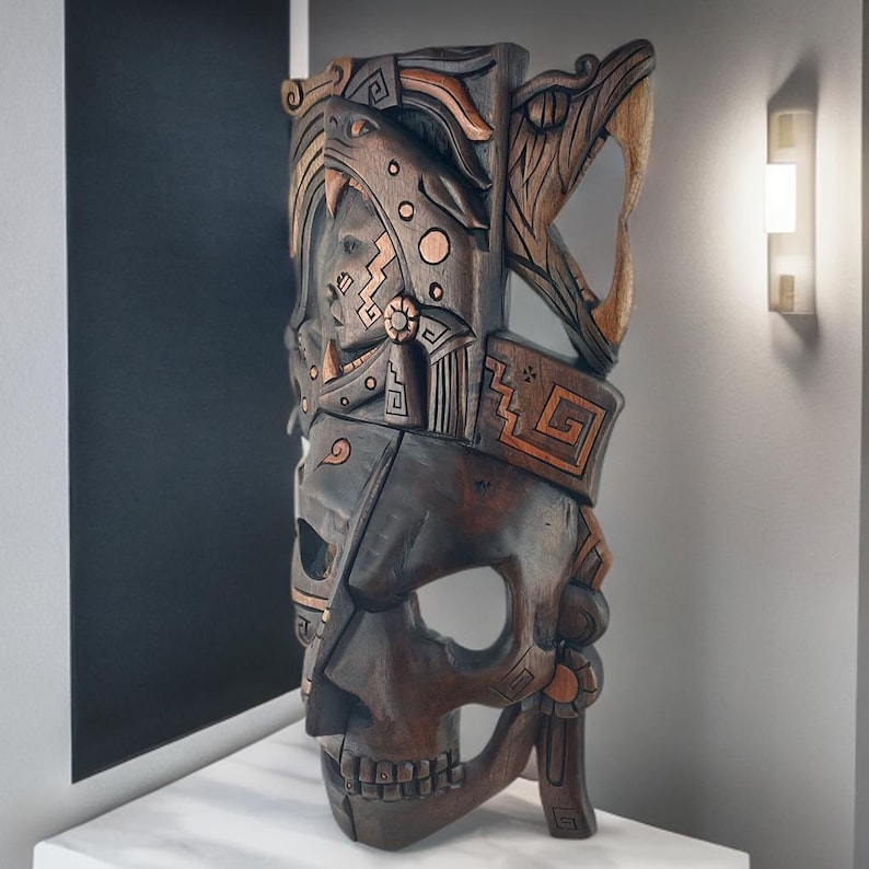 Wooden Mask, Aztec Culture, Mayan Culture, Mexican Art, Mayan Calendar ...