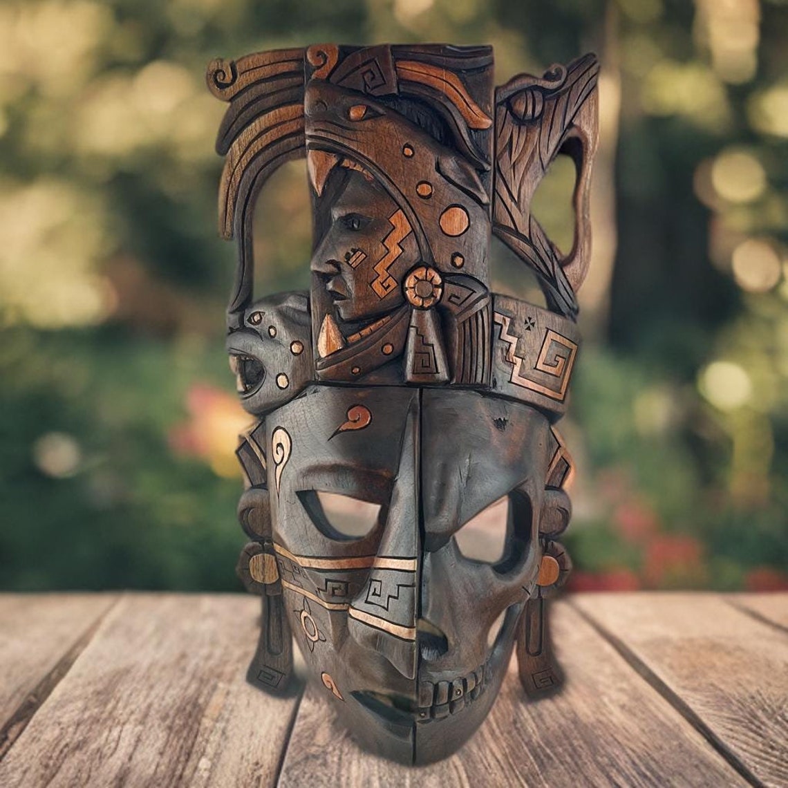 Wooden Mask, Aztec Culture, Mayan Culture, Mexican Art, Mayan Calendar ...