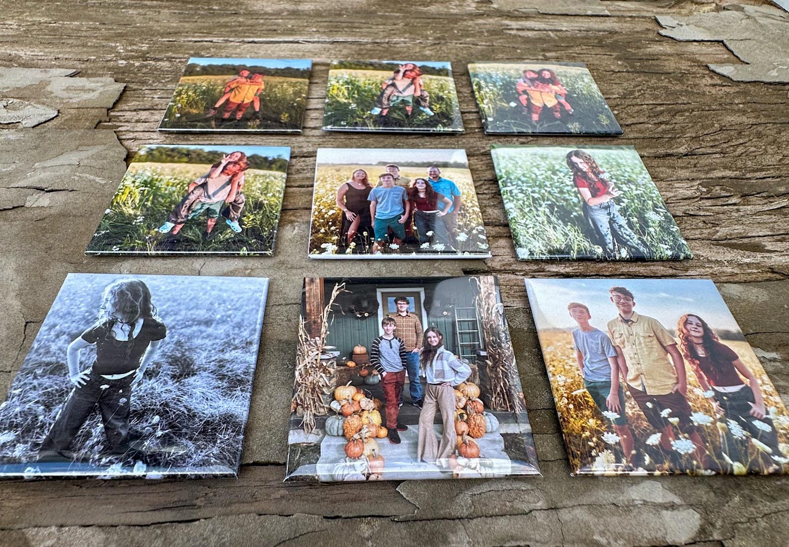 Personalized Gift- Set of Twelve 2 Inch Square Photo Magnets. Memory ...