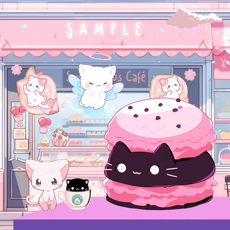 Cat Cafe Pngtuber Starter Pack | Streaming Asset (digital Download) - Etsy