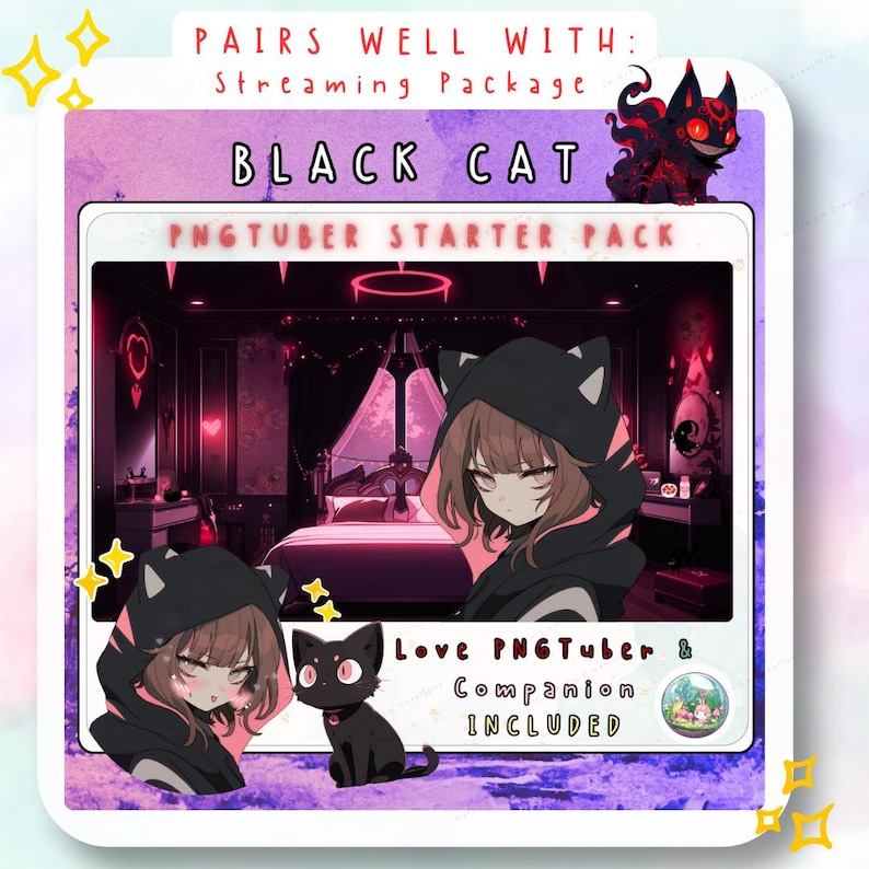 Kawaii Horror Companion PNG | Streaming Static Asset (digital Download ...