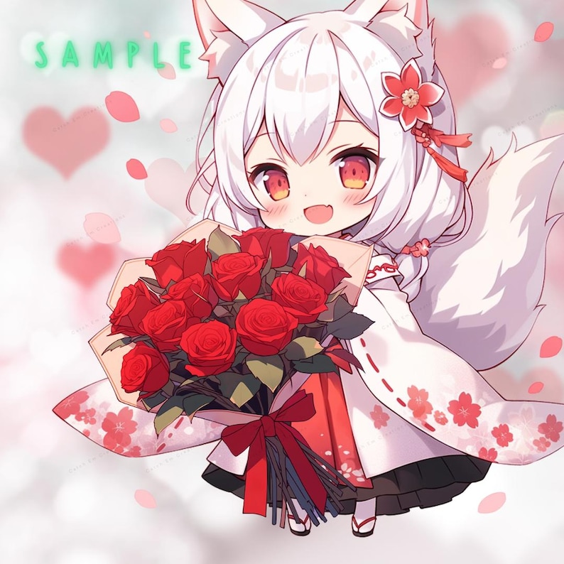 Vtuber / Pngtuber Asset | Rose Bouquet | Love Theme Asset | Static ...