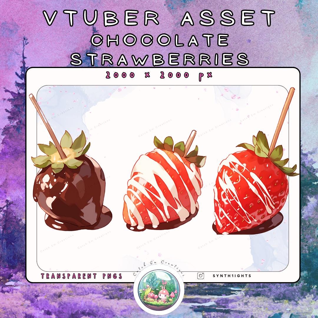 Vtuber / Pngtuber Static Asset | Chocolate Covered Strawberries ...