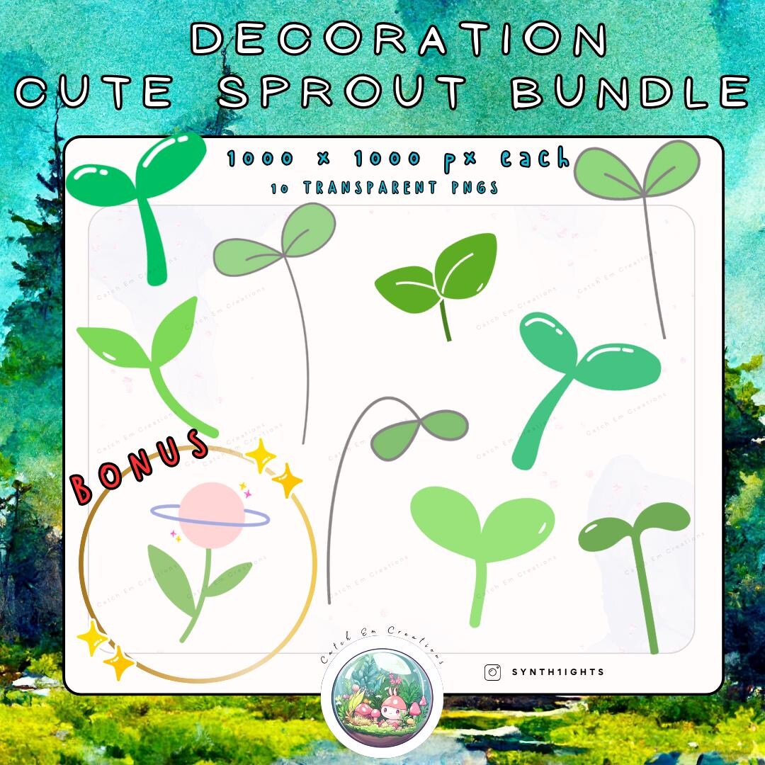 Sprout Stream Decoration Bundle | Stream Asset (digital Download) - Etsy