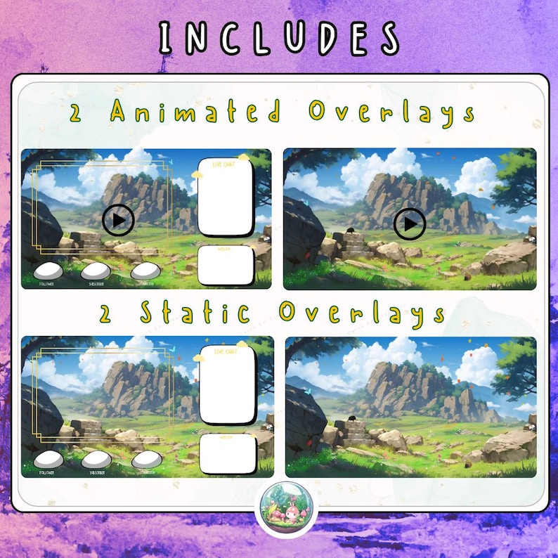 Monster Hunter Inspired Stream Overlay Bundle, Animated & Static Twitch ...