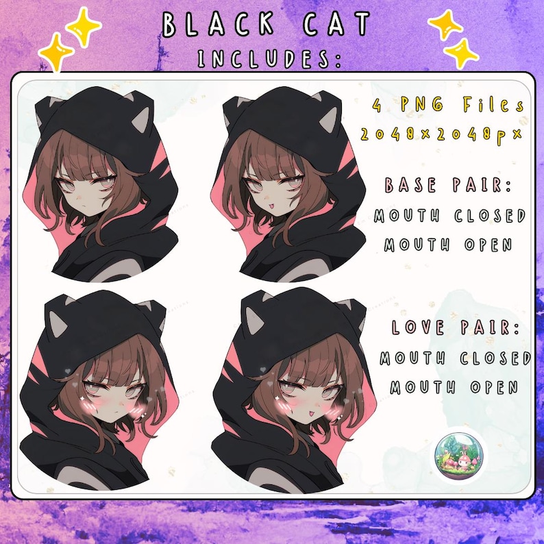 Goth Pngtuber Starter Pack | Streaming Asset (digital Download) - Etsy