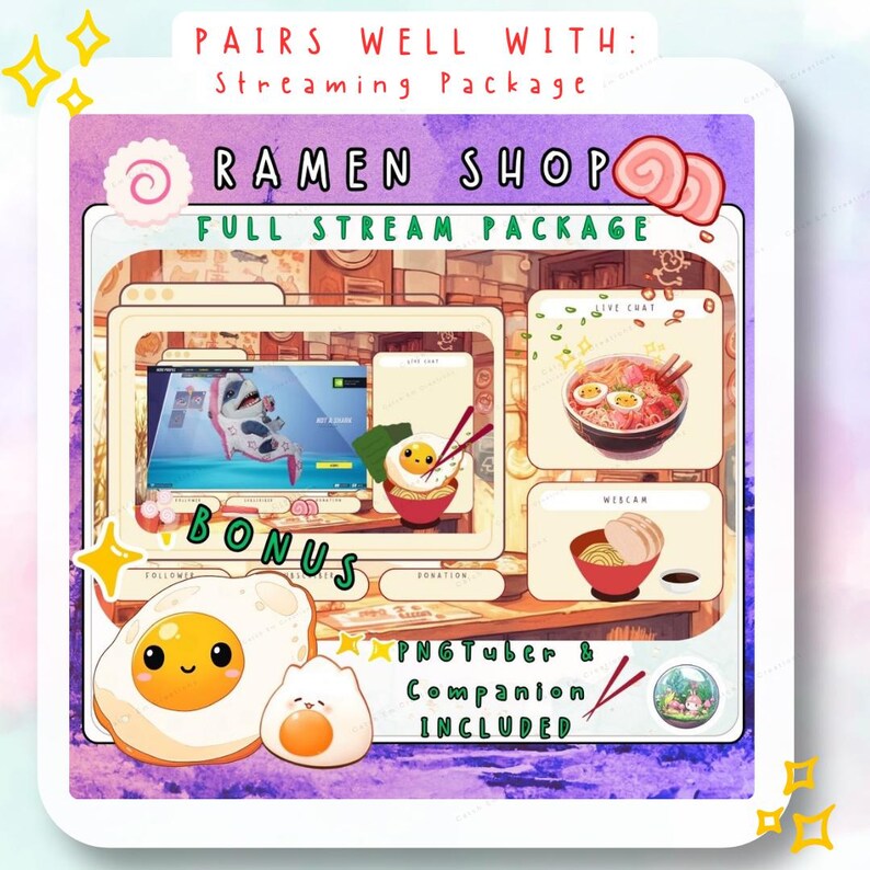 Ramen Bowl Pngtuber Assets | Anime Food Stream Decorations (pngs) - Etsy