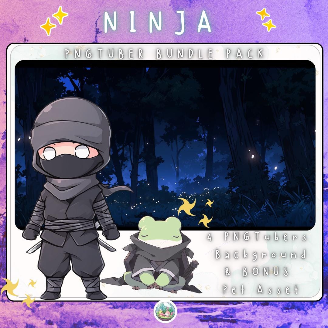 Ninja Pngtuber Starter Pack | Streaming Asset (digital Download) - Etsy