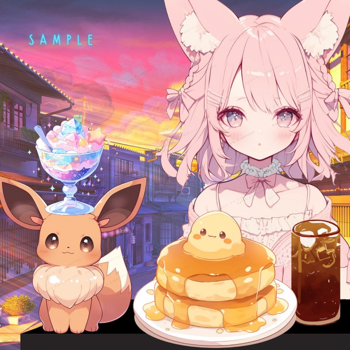 Kawaii Fluffy Pancake: Vtuber Stream Asset (PNG Digital Download) - Etsy