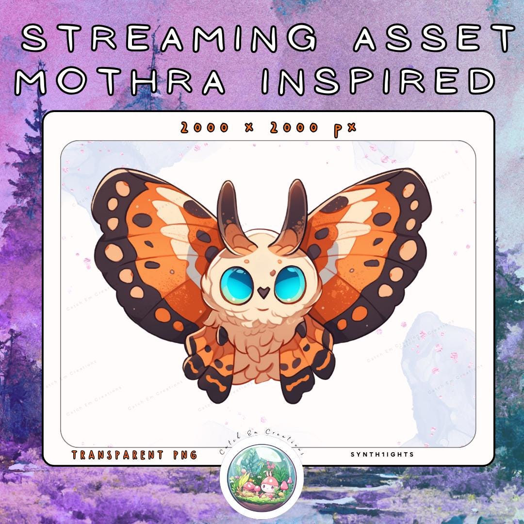 Chibi Mothra Companion PNG | Streaming Static Asset (digital Download ...