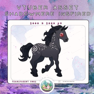 Shadowmere Inspired Vtuber Pet Asset: Fantasy Horse Stream Decoration ...