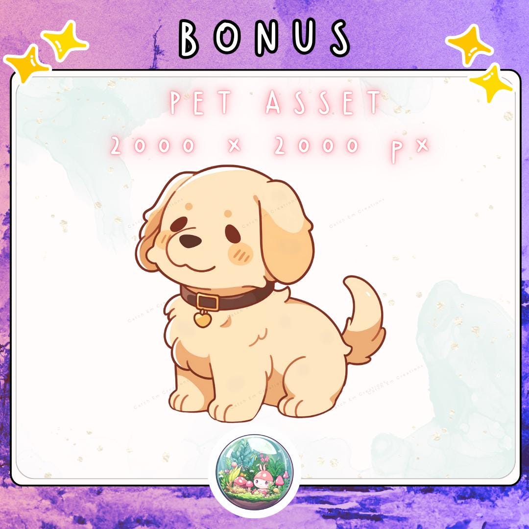 Flannel Pngtuber Avatar Bundle, Cozy Streamer Character With Pet ...