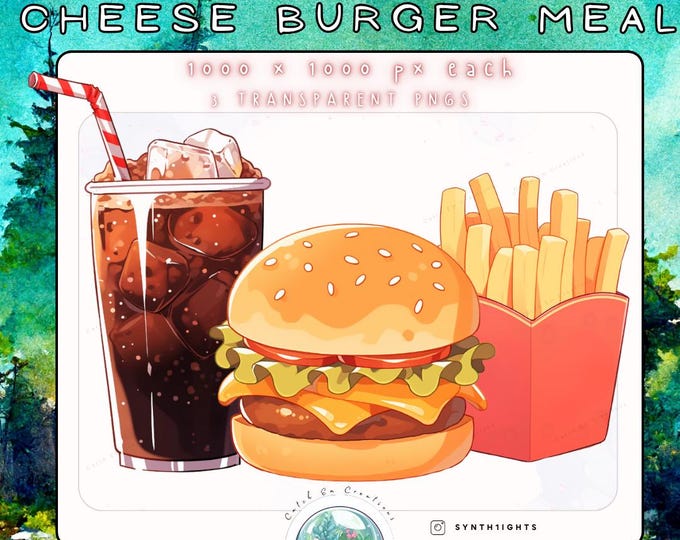 Vtuber Juicy Burgers 5x | Pngtuber | Transparent Props | Cute Fastfood ...