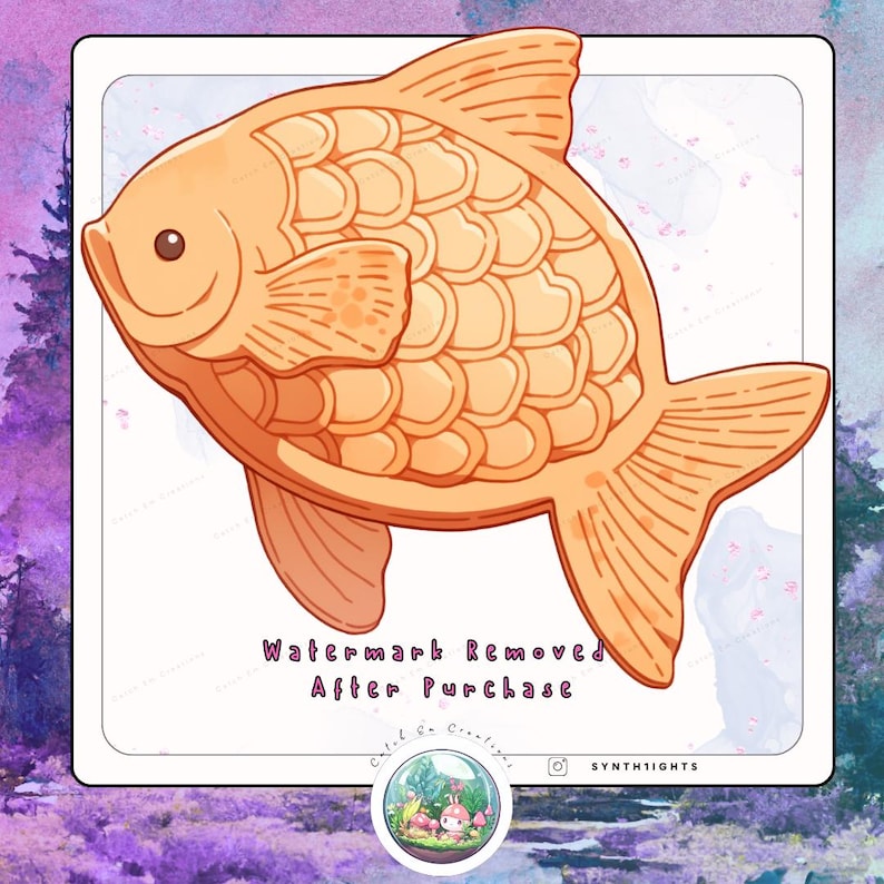 Vtuber / Pngtuber Asset Taiyaki 鯛焼き Stream & Twitch Decorations Fish ...