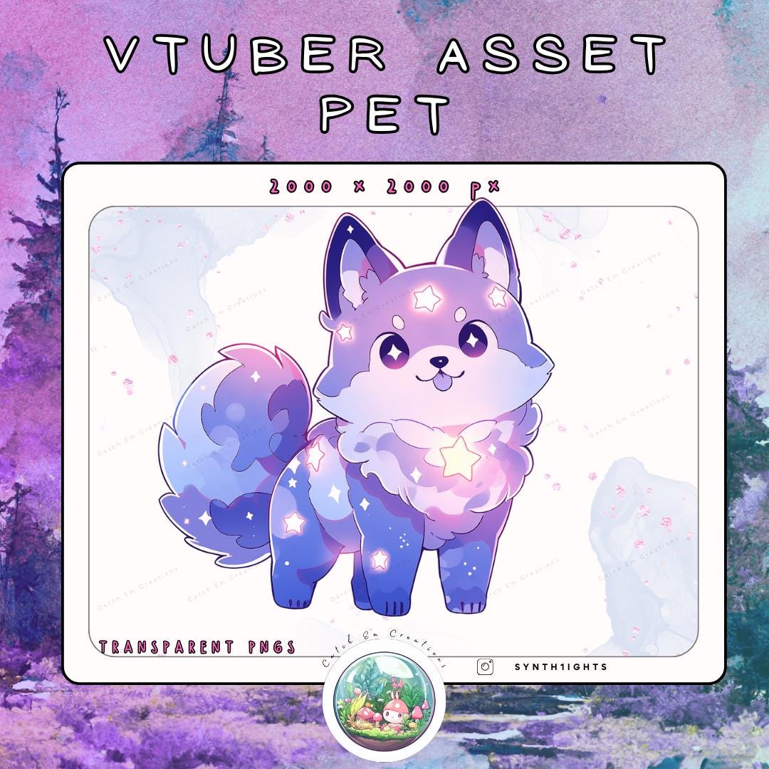 Kawaii Space Dog Pet Asset: Stream Decoration (digital Download) PNG - Etsy