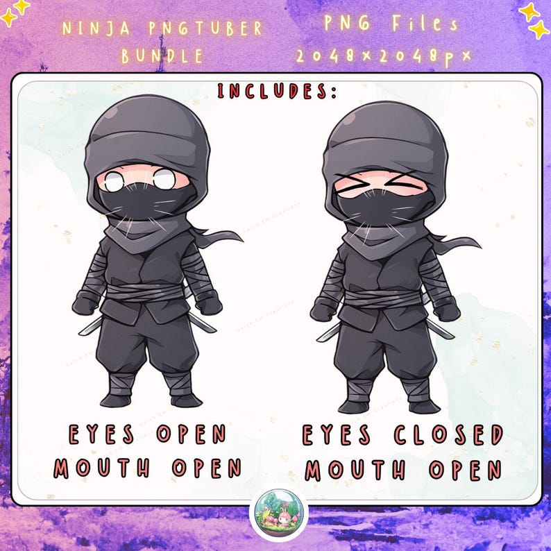 Ninja Pngtuber Starter Pack | Streaming Asset (digital Download) - Etsy