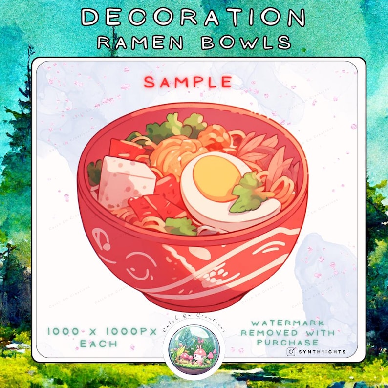 Ramen Bowl Pngtuber Assets | Anime Food Stream Decorations (pngs) - Etsy