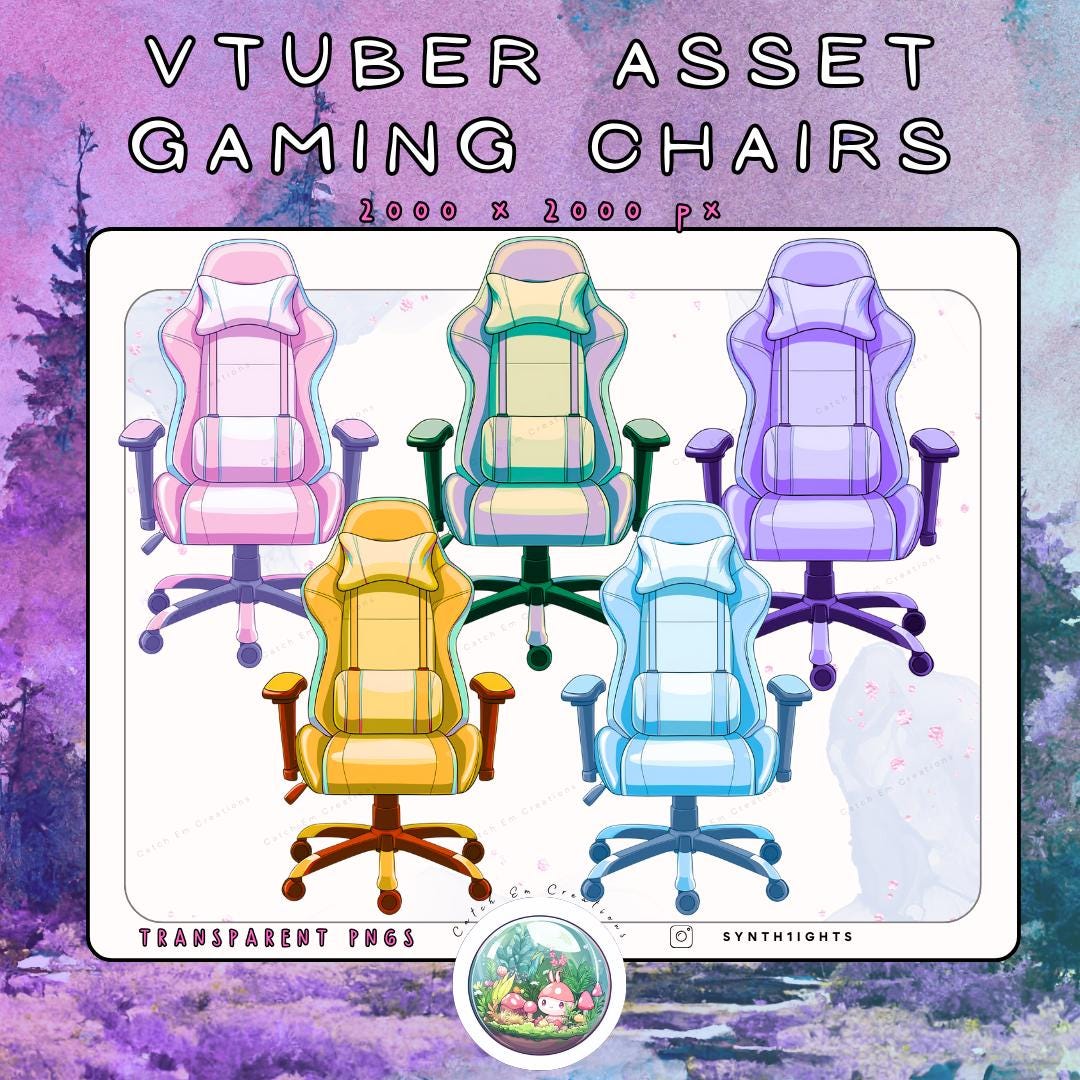 Pngs of Vtuber and Pngtuber Gaming Chairs | Stream & Twitch Decorations ...