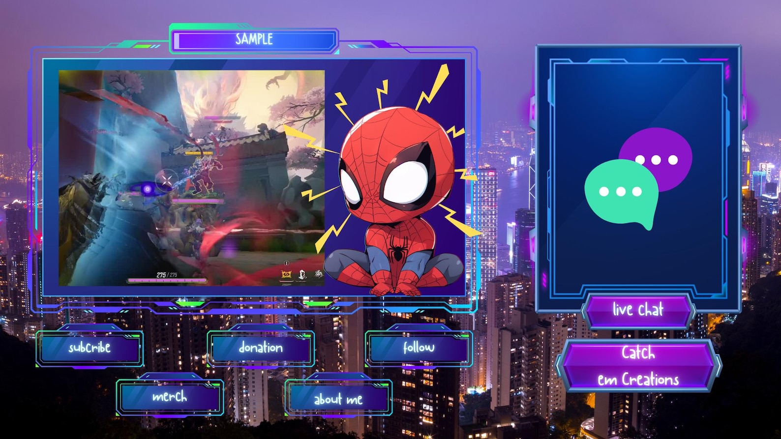 Spider Man Pngtuber Avatar Bundle, Chibi Streamer Model With Bonus ...