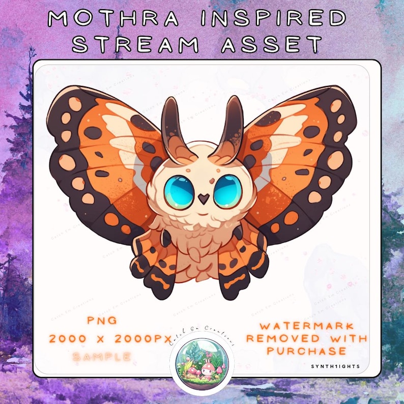Chibi Mothra Companion PNG | Streaming Static Asset (digital Download ...