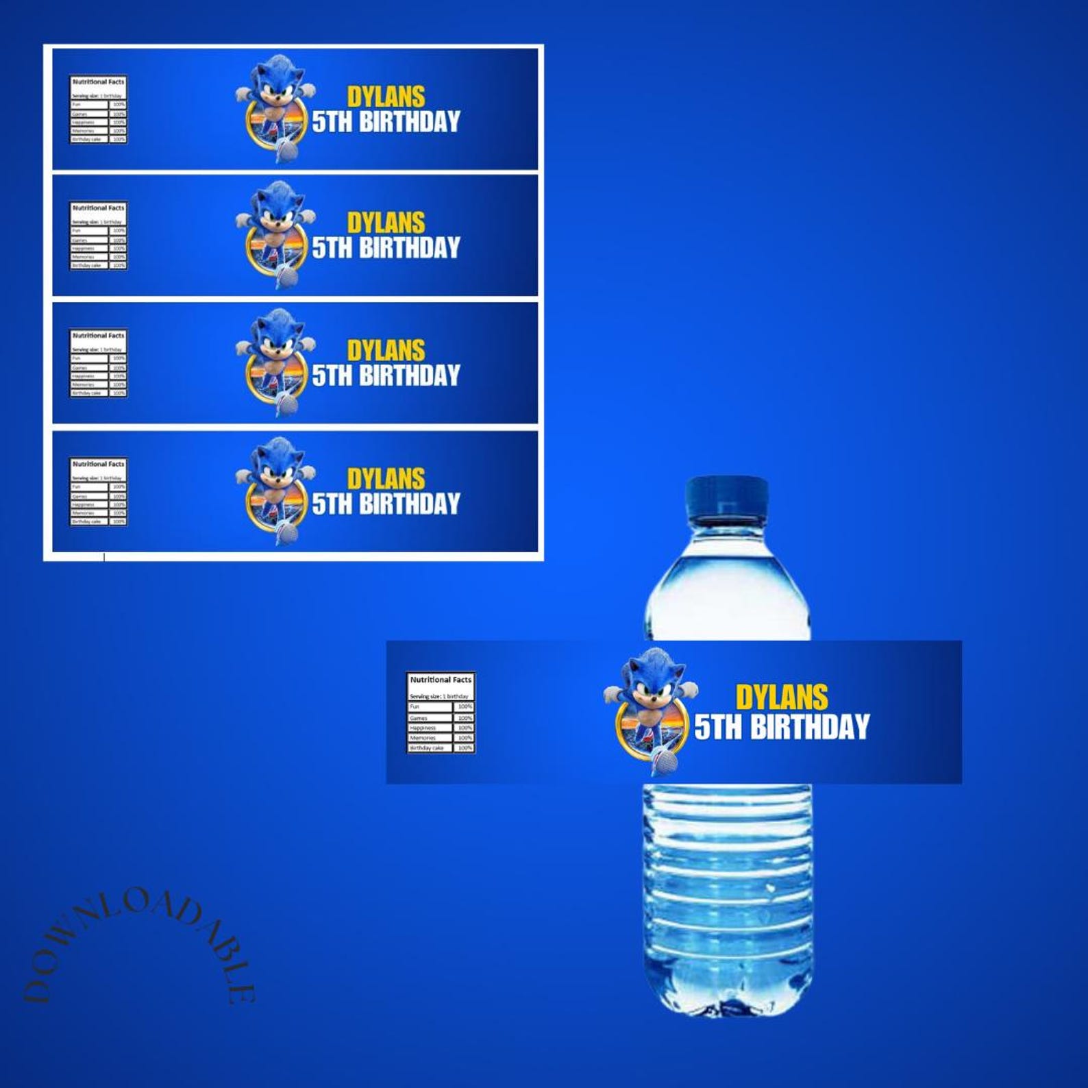 Sonic Bottle Label - Etsy