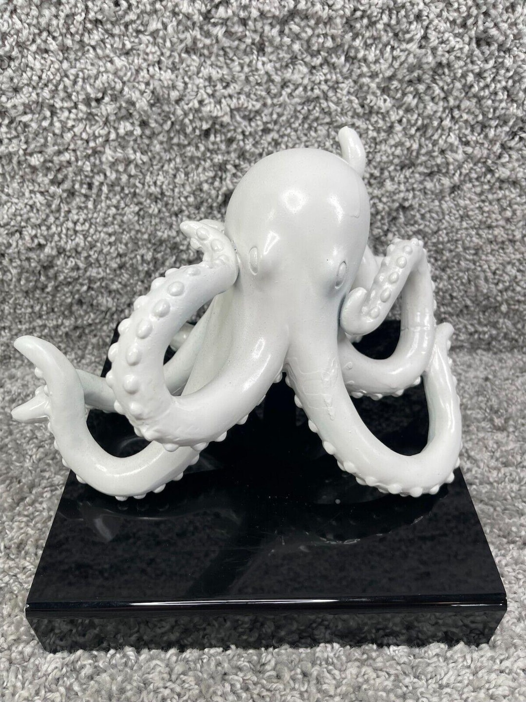 Art Porcelain Octopus White Figurine Decorative Nautical Home Decor - Etsy