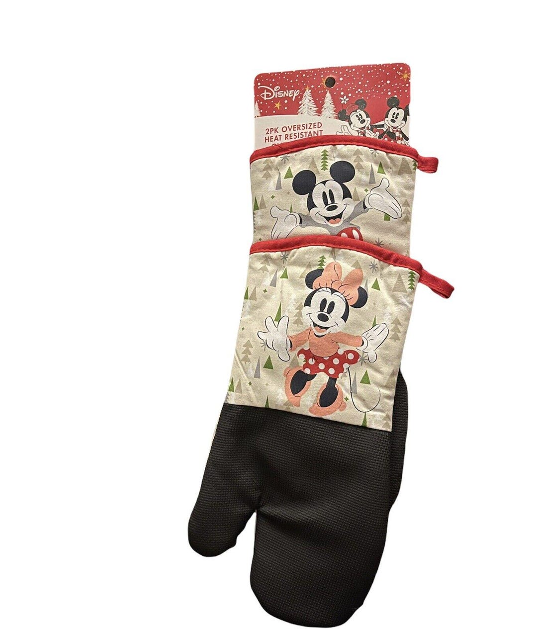 Disney Oven Mitts Mickey & Minnie Mouse 2pk Oversized Heat Resistant ...