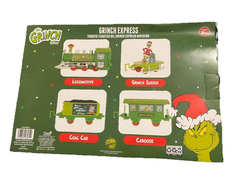 Disney Dr Seuss the Grinch Holiday Express Play Train Set 12pcs New in ...