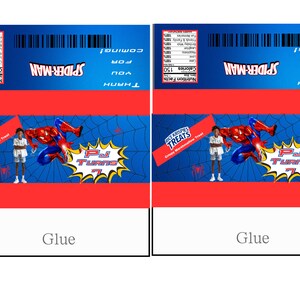 Spider-man Party Favors With Mockup (digital Download Editable in Canva ...