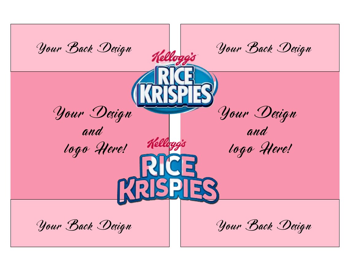 Rice Krispie Wrapper Template - Etsy