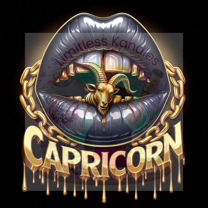 Capricorn Drip Art - Set of 4 | Bold & Luxurious Zodiac Wall Art - Etsy