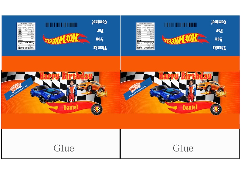 Hot Wheel Party Favor Editable in Canva - Etsy